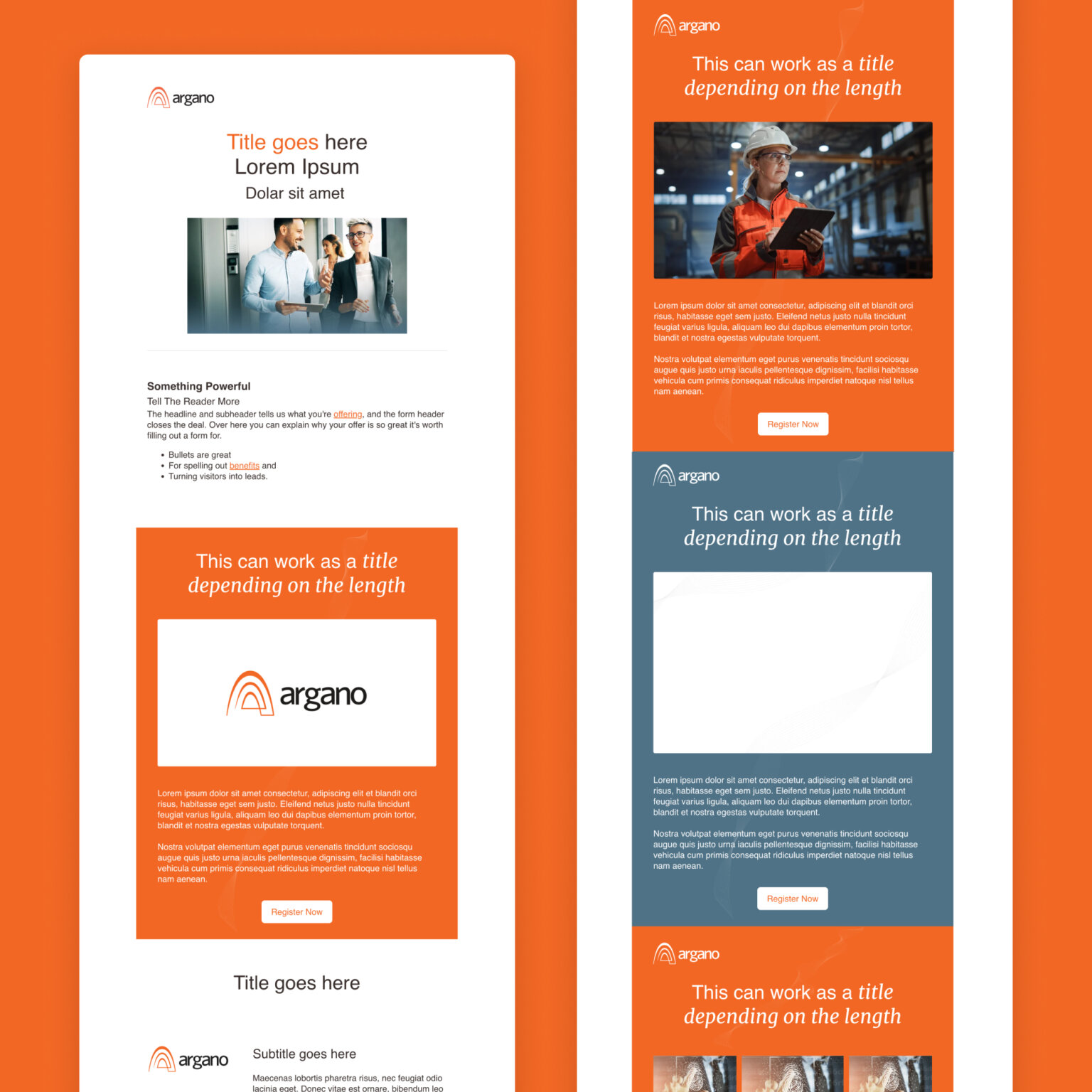 Argano Drag and Drop HubSpot Newsletter Email Template | SmartAcre