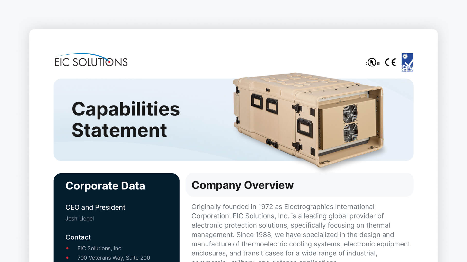 EIC Solutions Capabilities Statement | SmartAcre