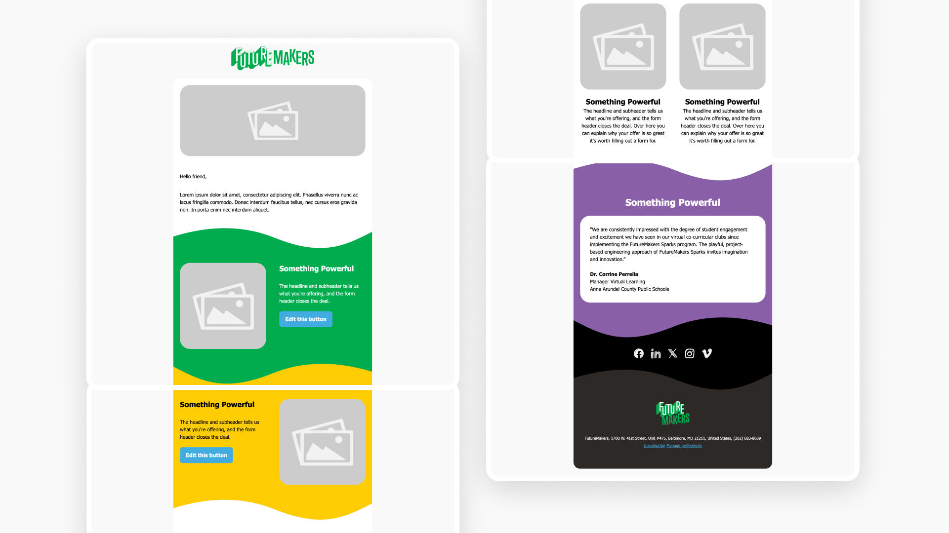 FutureMakers Drag and Drop Email Template | SmartAcre